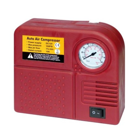 MINI COMPRESOR PORTATIL 12 VOLTIOS MANOMETRO INCORPORADO BRIXO 80007/307058