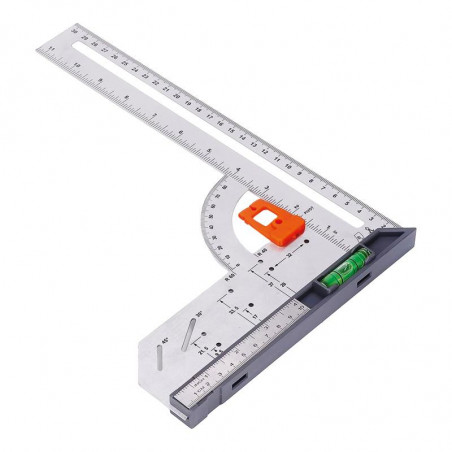 ESCUADRA COMBINADA CON NIVEL PAMACON 300 MM PM1704