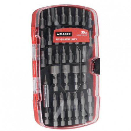 JUEGO VASOS Y PUNTAS 35PCS CRV MADER 63071