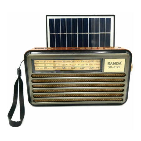 RADIO CON PANEL SOLAR, FM, AM, SW , USB, MICRO SD, BLUETOOTH, SANDA SD ...