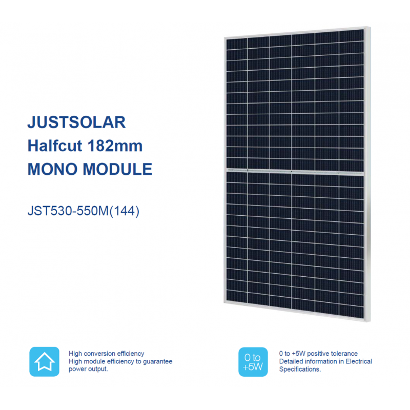 PANEL SOLAR 550W, 50V, MONO PERC, 2279x1133x35MM. 25KG 120 CELULAS,ALTO ...